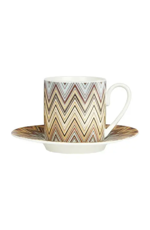 Missoni Jarris Set Of 2 Coffee Cups & Saucers - White