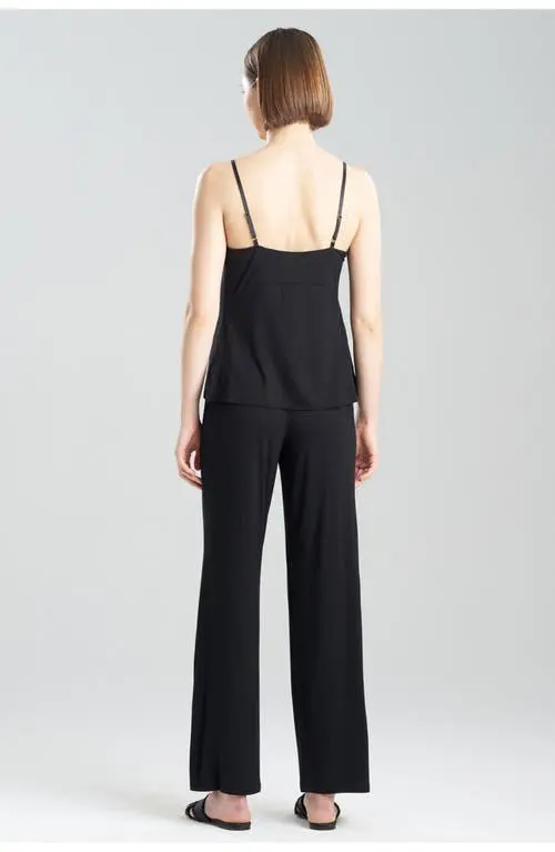 Natori Feathers Essentials Lenzing Ecovero Viscose Lace Cami Pj - Black