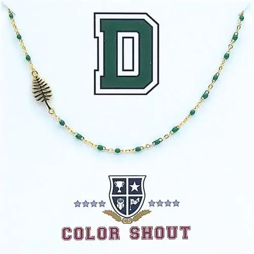 COLOR SHOUT Dartmouth University Side Necklace - Yellow Gold