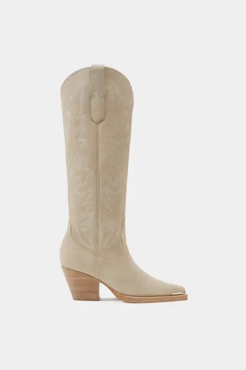DANTE Western Fashion Leather Boots - Stone