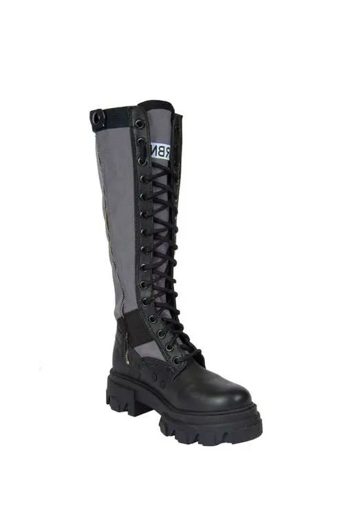 URBNKICKS Tall Jungle Boots - Grey/black