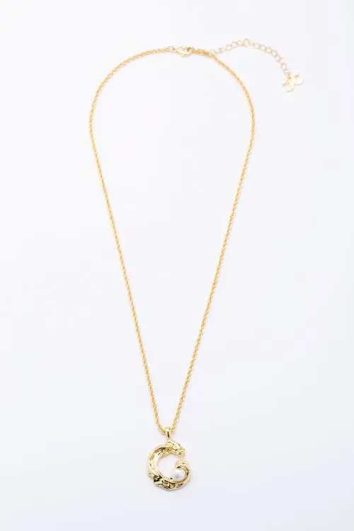 CLASSICHARMS Nicole Molten C Hoop Pendant Necklace