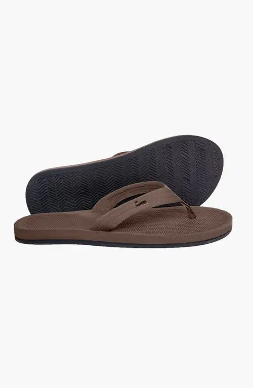 INDOSOLE Responsibly-made Tire Sole Flip Flops - Soil