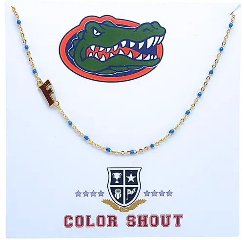 COLOR SHOUT University Of Florida Logo Necklace - Yellow Gold
