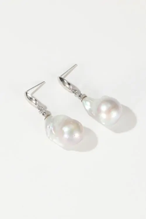 CLASSICHARMS Freshwater Baroque Pearl Drop Earrings