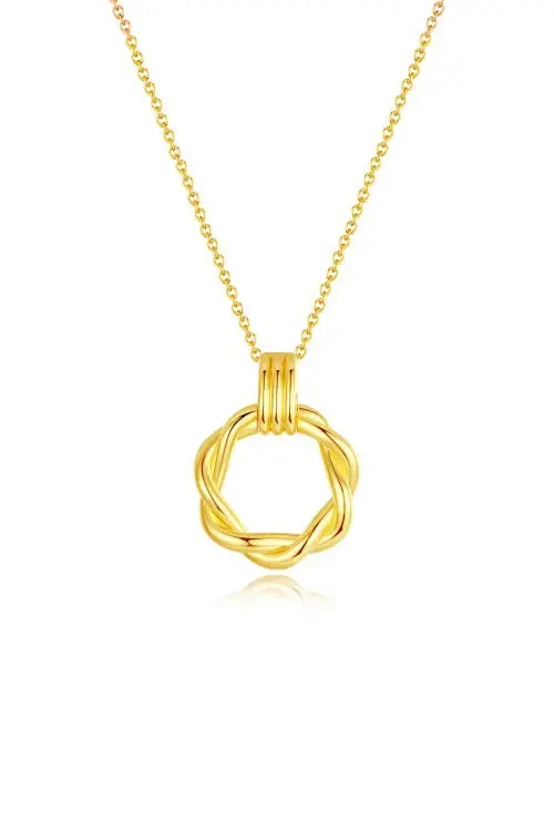 CLASSICHARMS Eléa Twisted Pendant Necklace - Gold