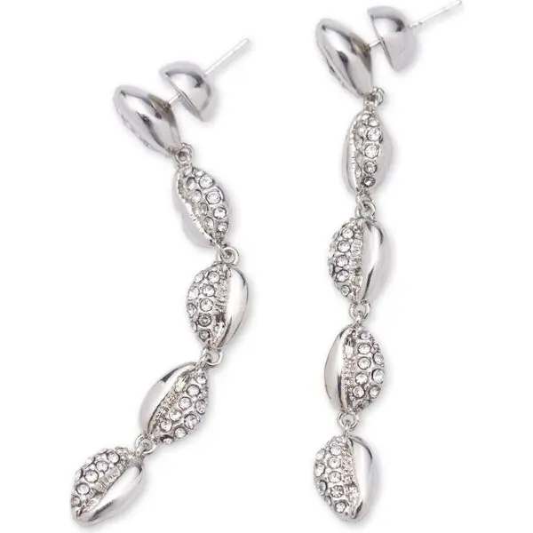 CLASSICHARMS Lucia Cascade Pavé Shell Drop Earrings - Silver