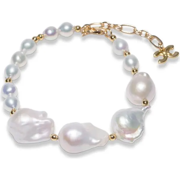 CLASSICHARMS Marina Baroque Pearl Bracelet - Gold