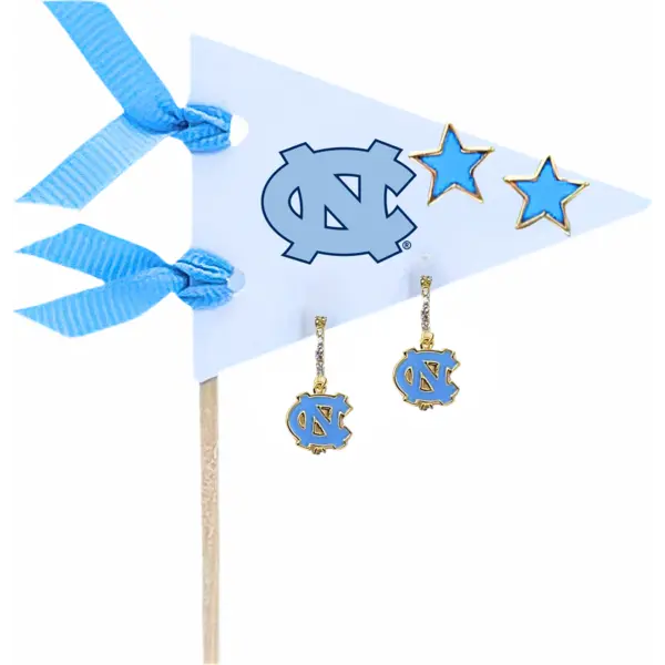 COLOR SHOUT University Of North Carolina Pennant Earring Set - Yellow Gold