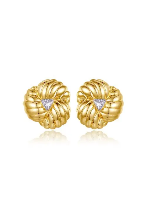 CLASSICHARMS Clover Stud Earrings - Gold