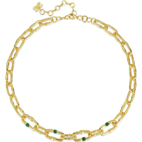 CLASSICHARMS Paperclip Chain Necklace - Gold