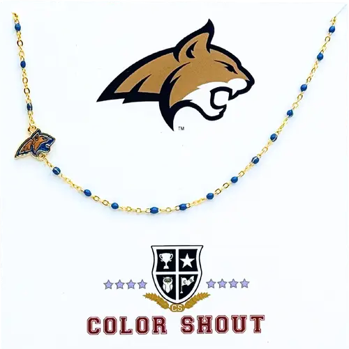 COLOR SHOUT Montana State University Side Necklace - Yellow Gold