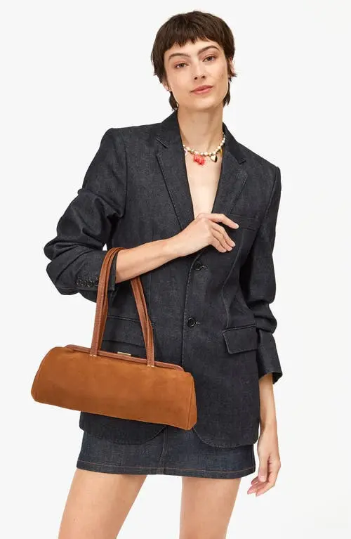 Clare V. Yvette Nubuck Leather Baguette Bag