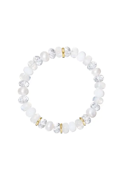 Sheryl Lowe Gemstone Beaded Bracelet With Yellow Gold Rondelles