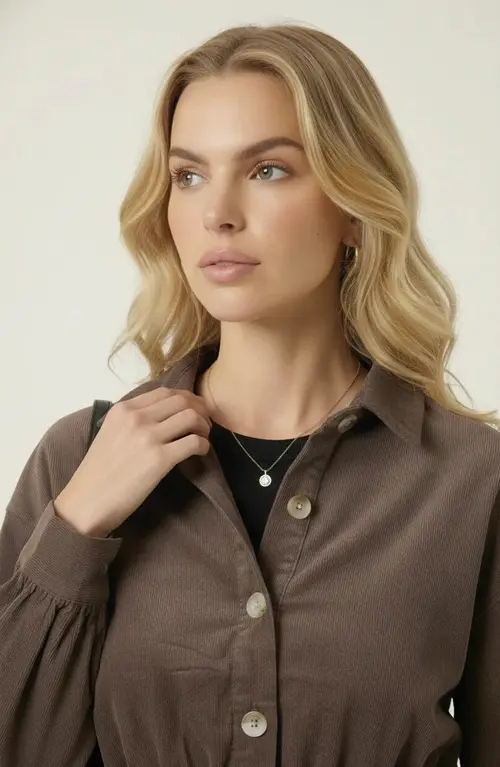 MODENAIRE Cropped Button-up Jacket With Stretch Hem