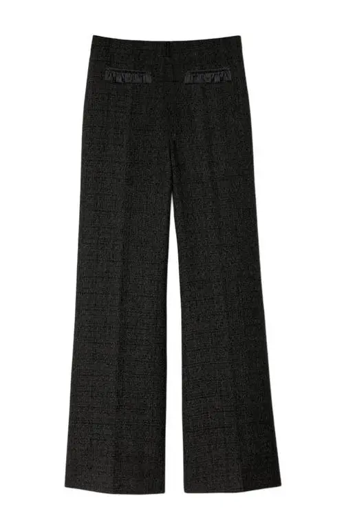 Sandro Tweed Suit Trousers - Black