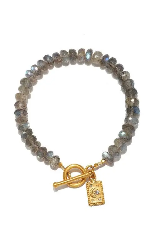 SATYA JEWELRY Labradorite Celestial Toggle Bracelet - Blue