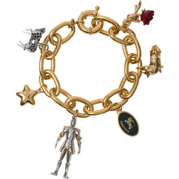 Burberry Charm Bracelet - Gold/multicolour