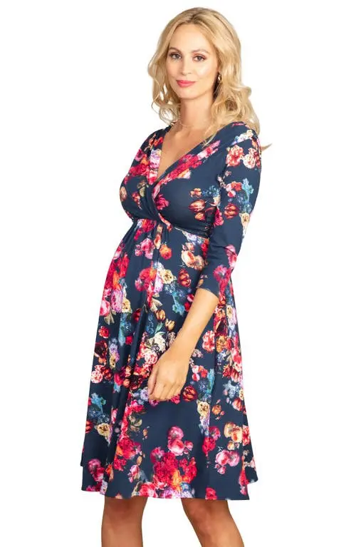 TIFFANY ROSE MATERNITY Floral Empire Waist Maternity Dress - Blue