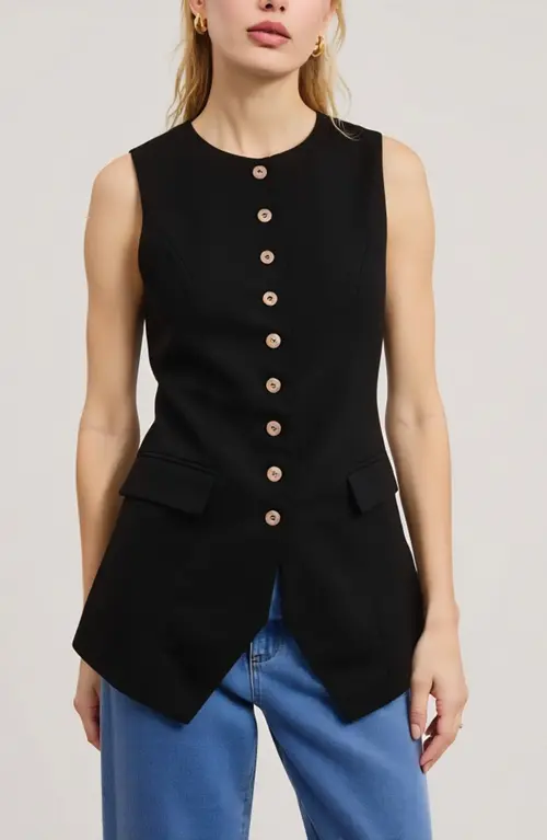 MODENAIRE Longline Sleeveless Vest
