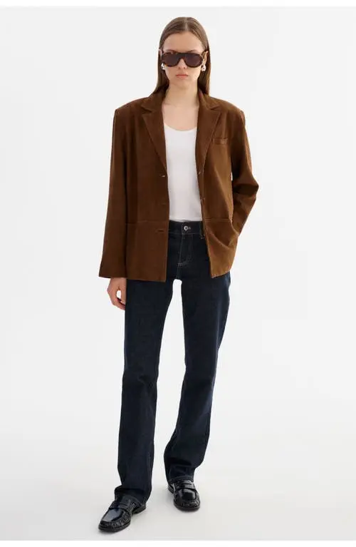 LAMARQUE Suede Blazer Jacket