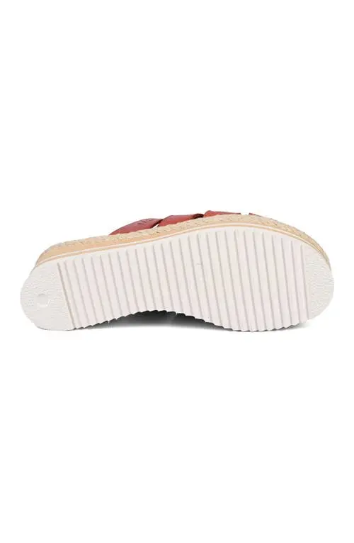 ROAN Incant Platform Slide Sandals - Red Dd White Bfs