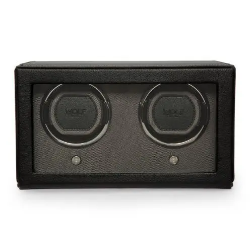 Wolf Cub Double Watch Winder With Cover - Black