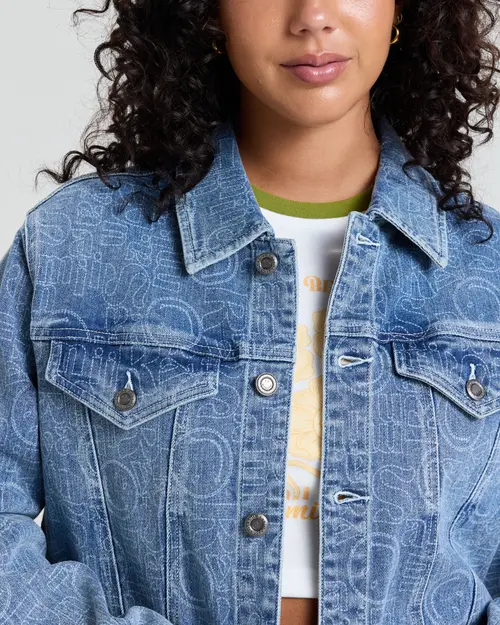 SAMII RYAN Smiley® Oversized Denim Jacket