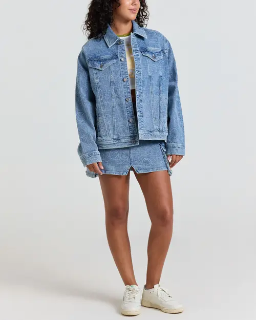 SAMII RYAN Smiley® Oversized Denim Jacket