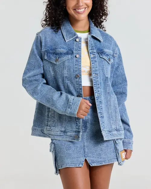 SAMII RYAN Smiley® Oversized Denim Jacket