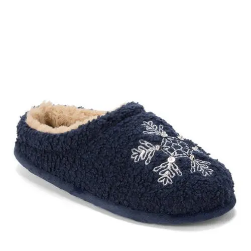 DEARFOAMS Holiday Clog Slippers - Navy