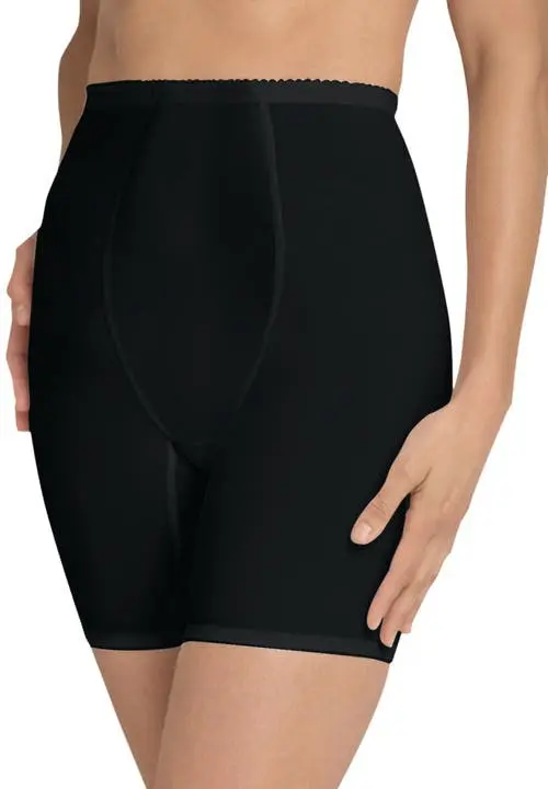 SECRET SOLUTIONS High-waist Power Mesh Long Leg Shaper - Black