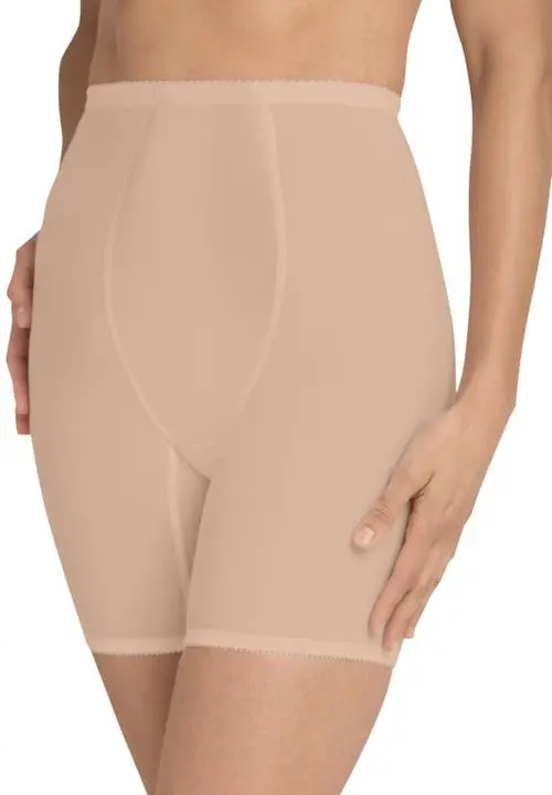 SECRET SOLUTIONS High-waist Power Mesh Long Leg Shaper - Nude