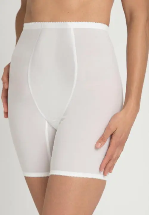 SECRET SOLUTIONS High Waist Power Mesh Long Leg Shaper - Nude