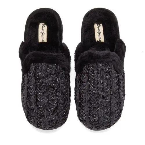 DEARFOAMS Paris Chenille Scuff Slipper