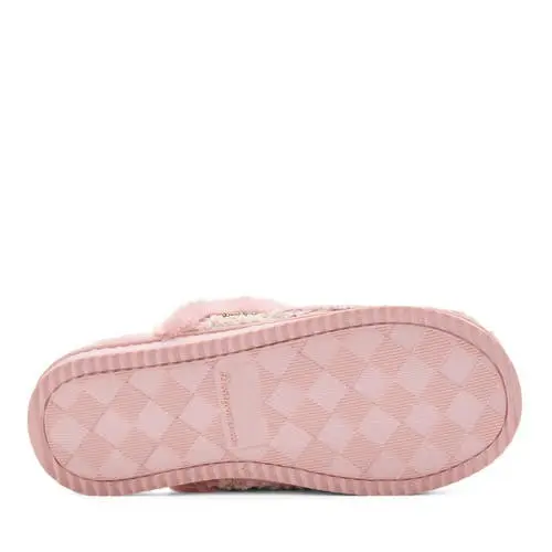 DEARFOAMS Paris Chenille Scuff Slipper - Pale Mauve