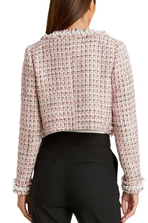 Mac Duggal Pearl Trim Cropped Jacket