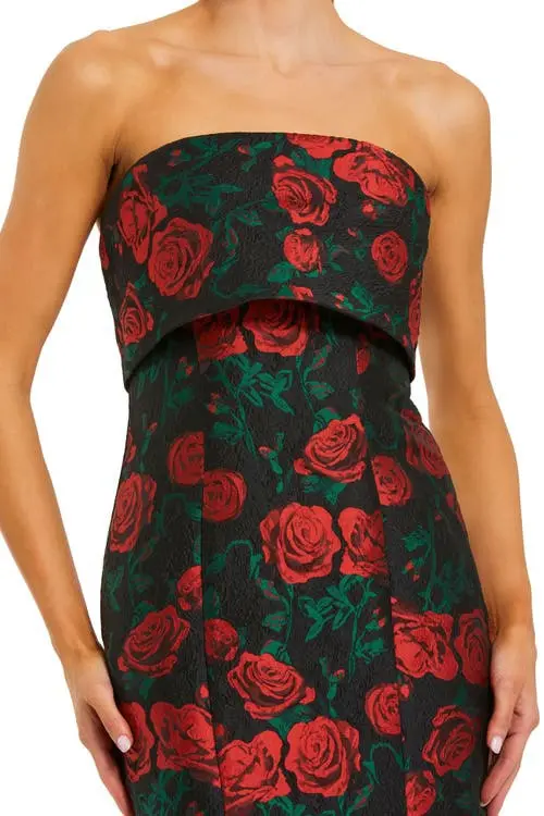 Mac Duggal Floral Brocade Mermaid Gown