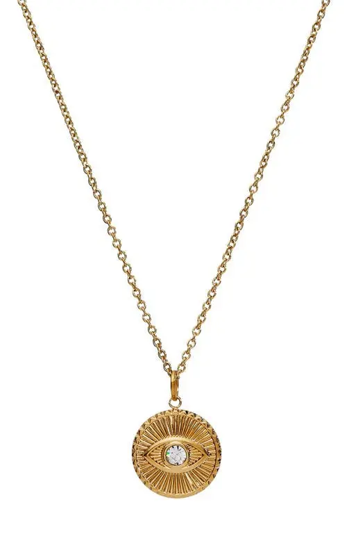 ALEX AND ANI Evil Eye Pendant Necklace - Gold
