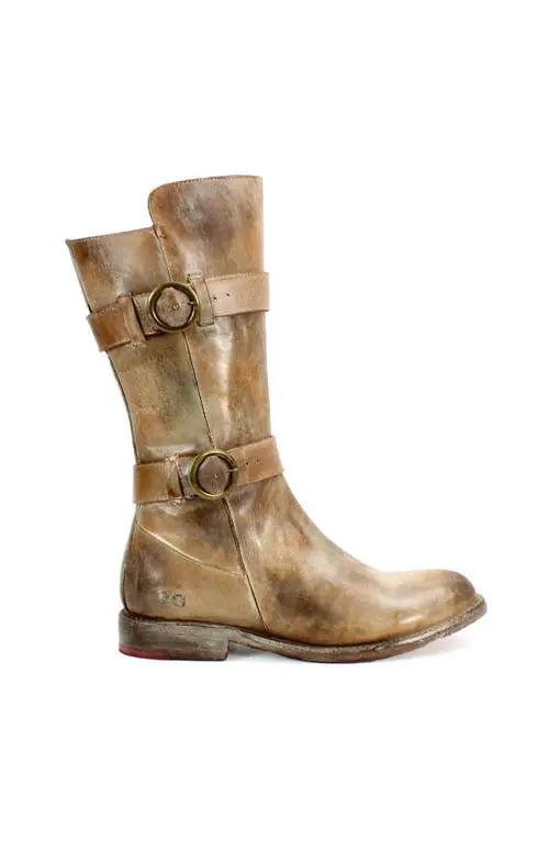 Bed Stu Turn Engineer Boot - Tan Rustic White Bfs