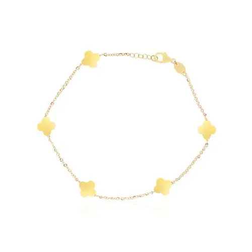 THE LOVERY FINE JEWELRY Mini Clover Bracelet - Gold