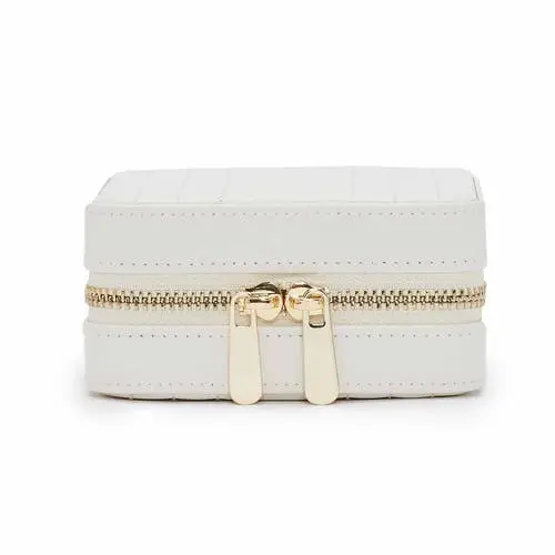Wolf Maria Small Zip Jewelry Case - White