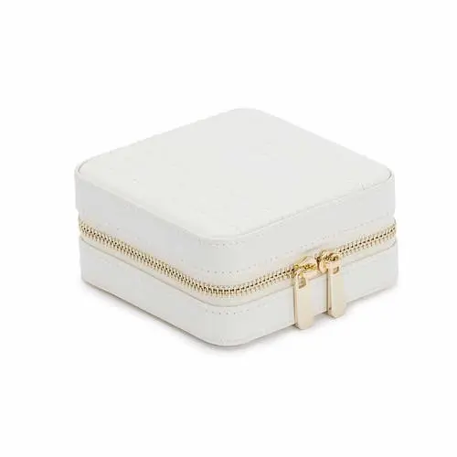 Wolf Maria Small Zip Jewelry Case - White