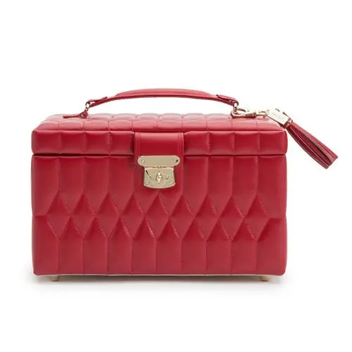 Wolf Caroline Medium Jewelry Case - Red