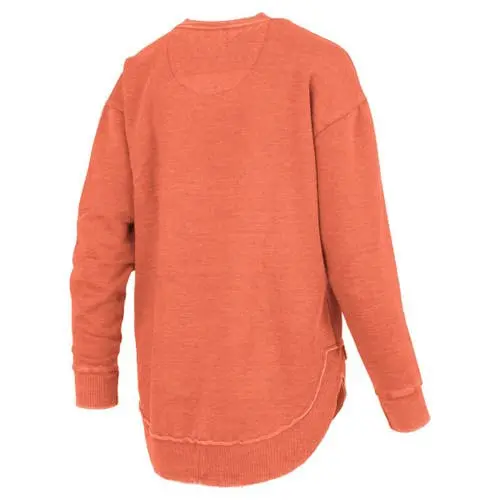 PRESSBOX Clemson Tigers Westin Poncho V-neck Pullover Sweatshirt - Orange
