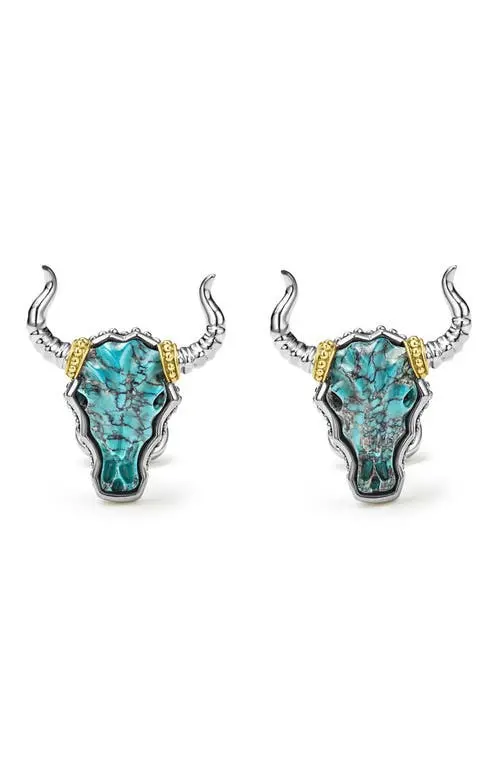 Lagos Longhorn Cuff Links - Turquoise