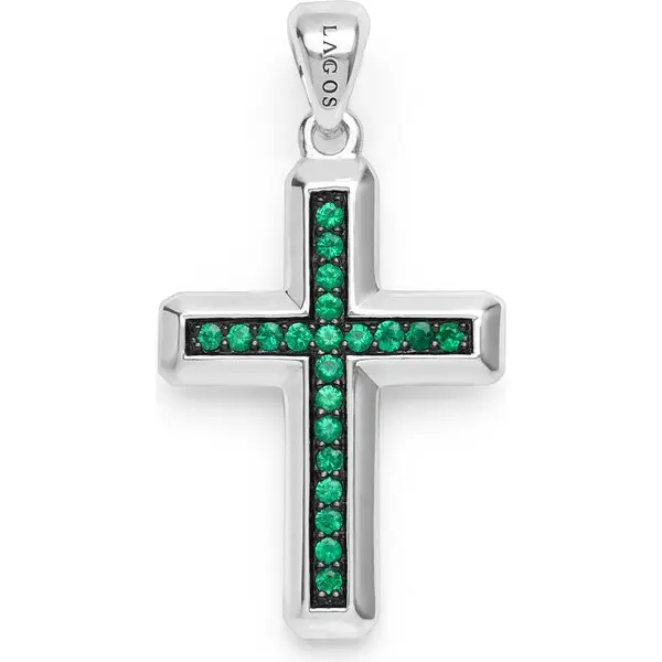 Lagos Anthem Cross Pendant - Emerald