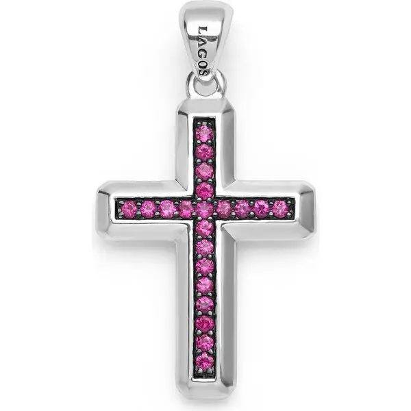 Lagos Anthem Cross Pendant - Ruby