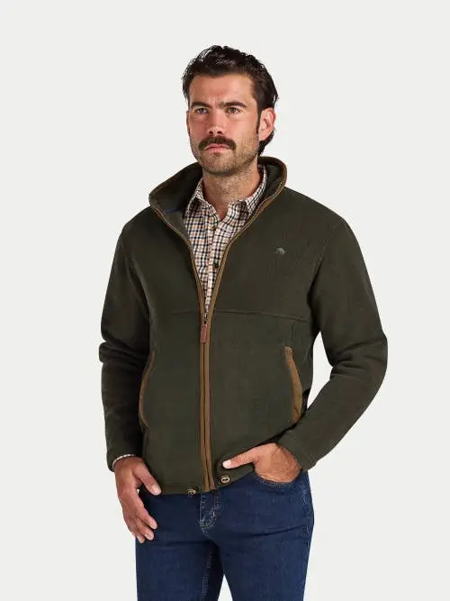 RAGING BULL Fleece Zip-through Jacket - Forest