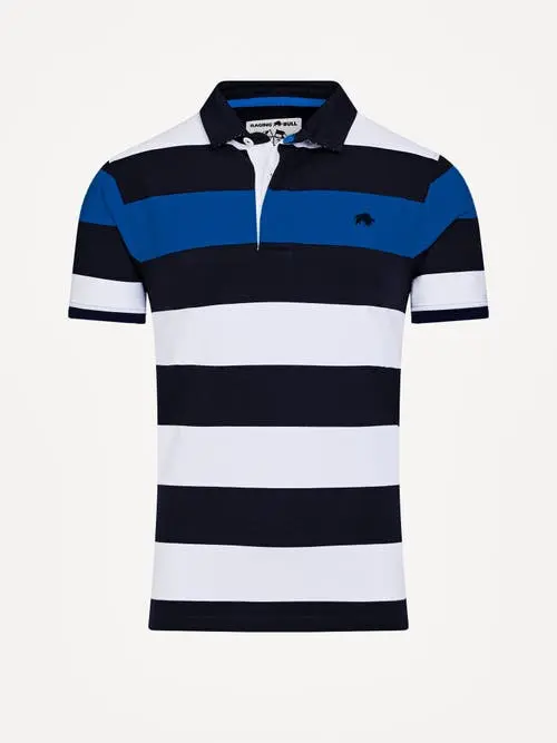 RAGING BULL Jersey Contrast Panel Polo